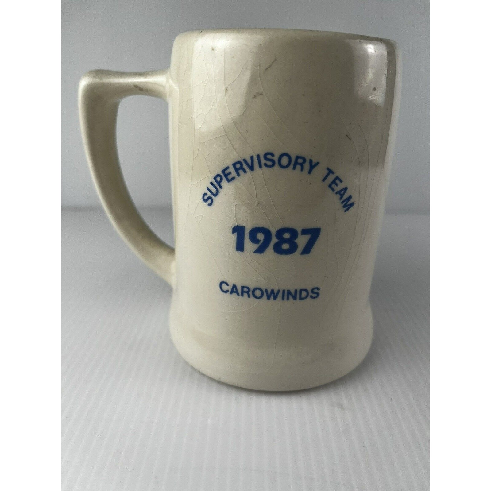 Vintage 1987 Carowinds Cup Mug Stein Carrousel Rainbow Theme Park ...