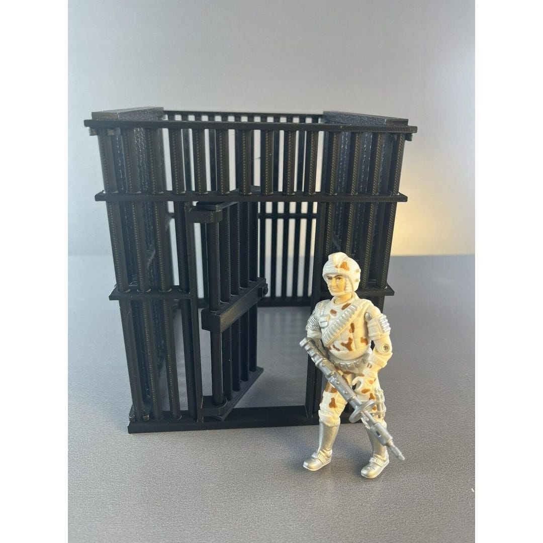 3D Printed Prison Jail Cell 1:18 Scale for Diorama 4" Figure - Etsy