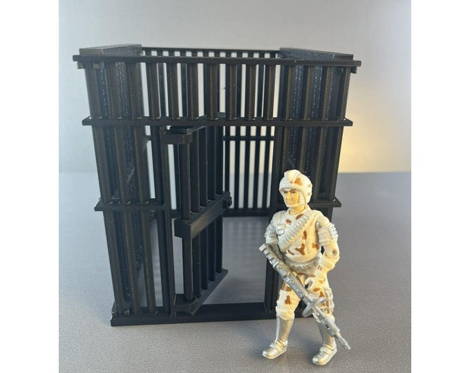 3D Printed Prison Jail Cell 1:18 Scale for Diorama 4" Figure - Etsy