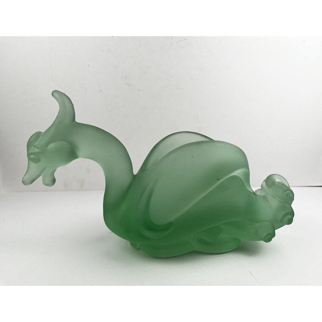 Imperial Glass Phoenix Bird Bowl Cathay Jade Green Satin Virg. Evans ...