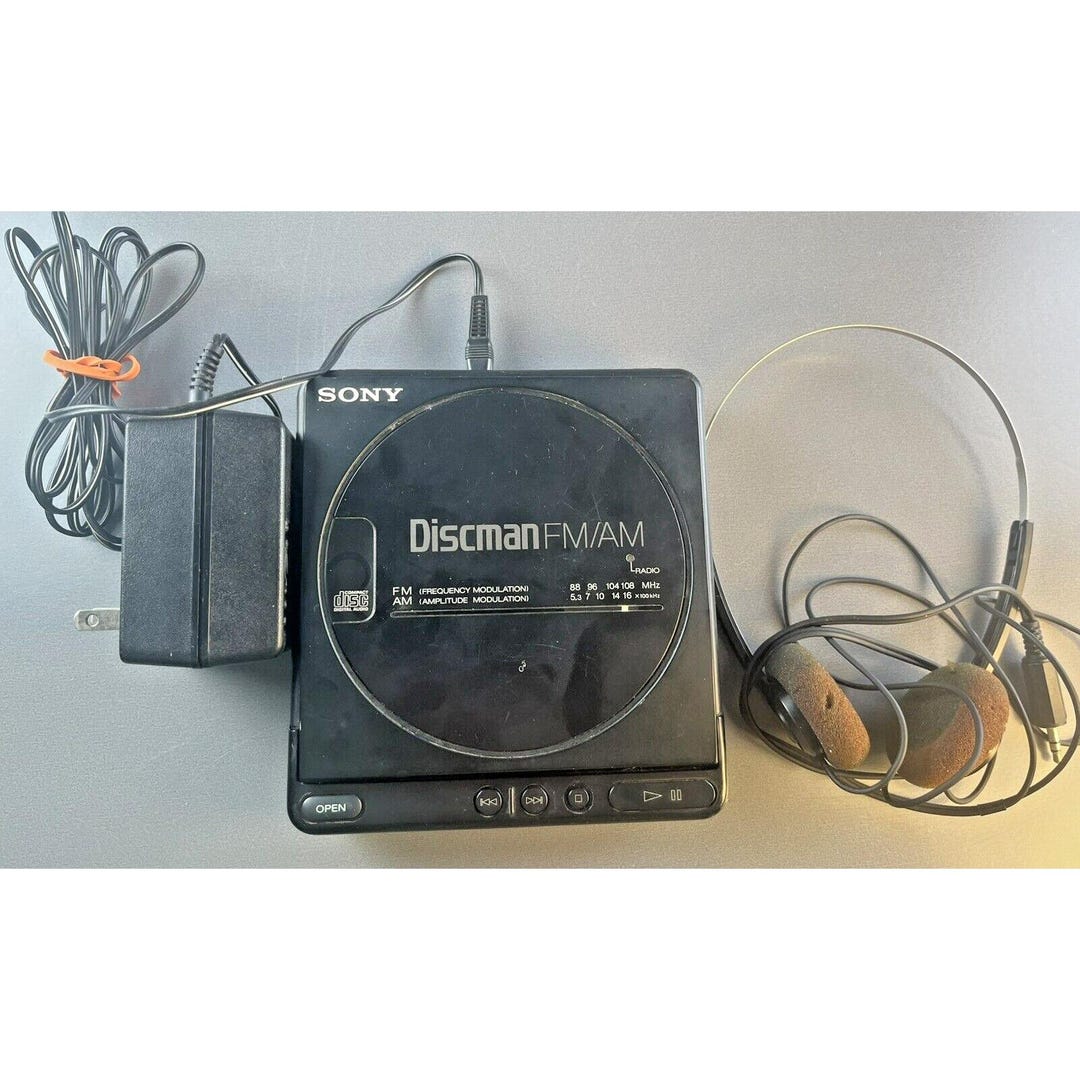 Sony Discman D-T4 Portable CD Player RARE W/ Power Adapter & Headphones ...
