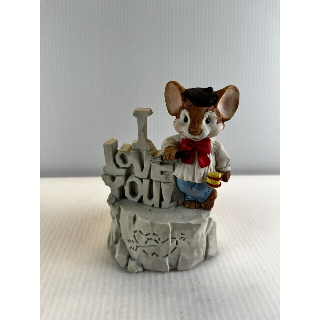 I LOVE YOU Mouse Capers 1994 San Francisco Music Box Company Figurine ...