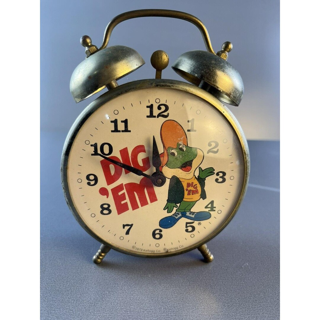 Retro 1979 Kellogg's Sugar Smacks Dig 'em Alarm Clock Double Bell ...