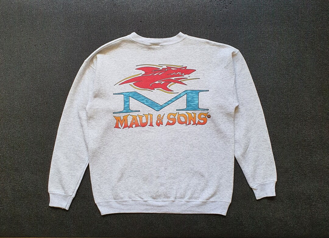 Vintage MAUI AND SONS 1995 Sweatshirt Size Medium / 90s 1990s Surfing ...