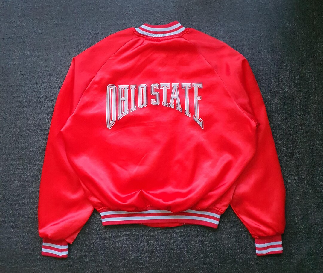 Vintage 80s Ohio State Buckeyes State University Chalk Line Jacket M-L ...