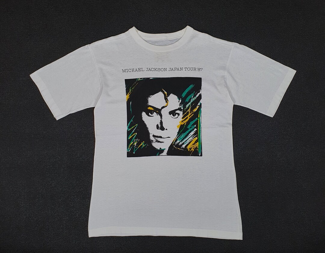 Vintage 1987 MICHAEL JACKSON Japan Tour Concert Promo T Shirt Size ...