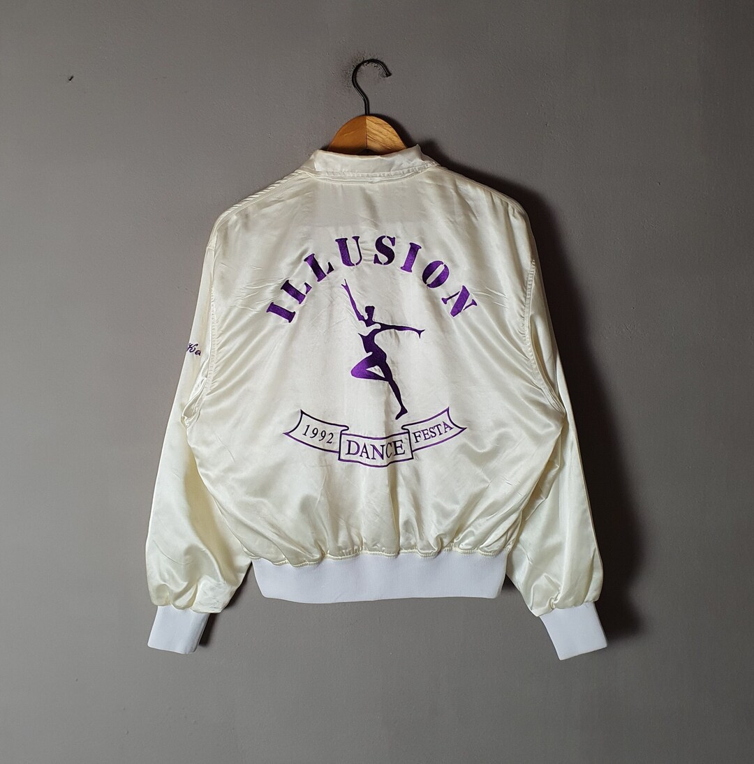 Vintage 1992 Illusion Dance Festa Satin Jacket Size Medium / Rare 1990s ...