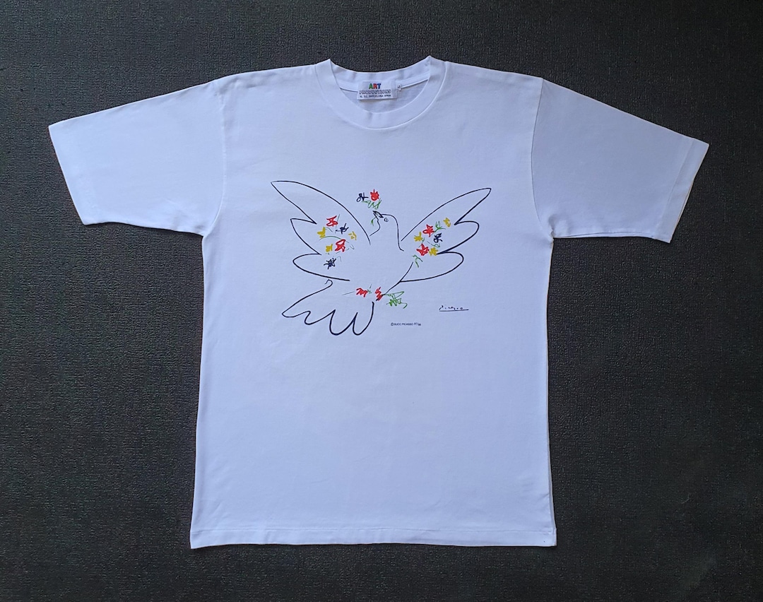 Vintage 1997 PICASSO Doves of Peace Art Collection T Shirt M / 97-98 ...
