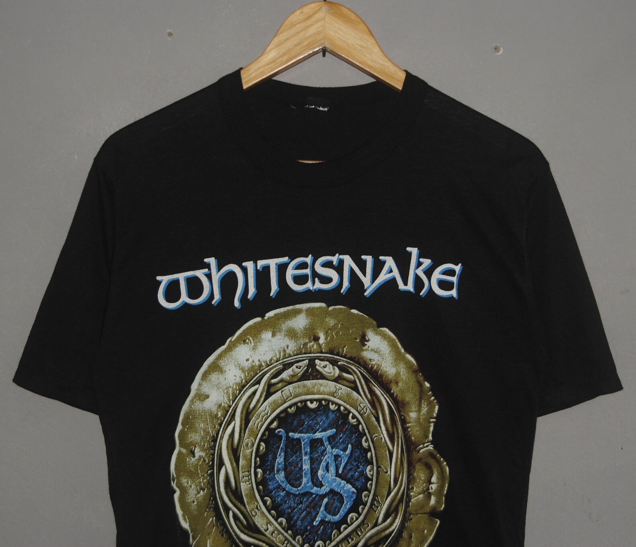 Vintage 1987 WHITESNAKE Promo T-Shirt Größe Medium / 80s Englisch Heavy ...