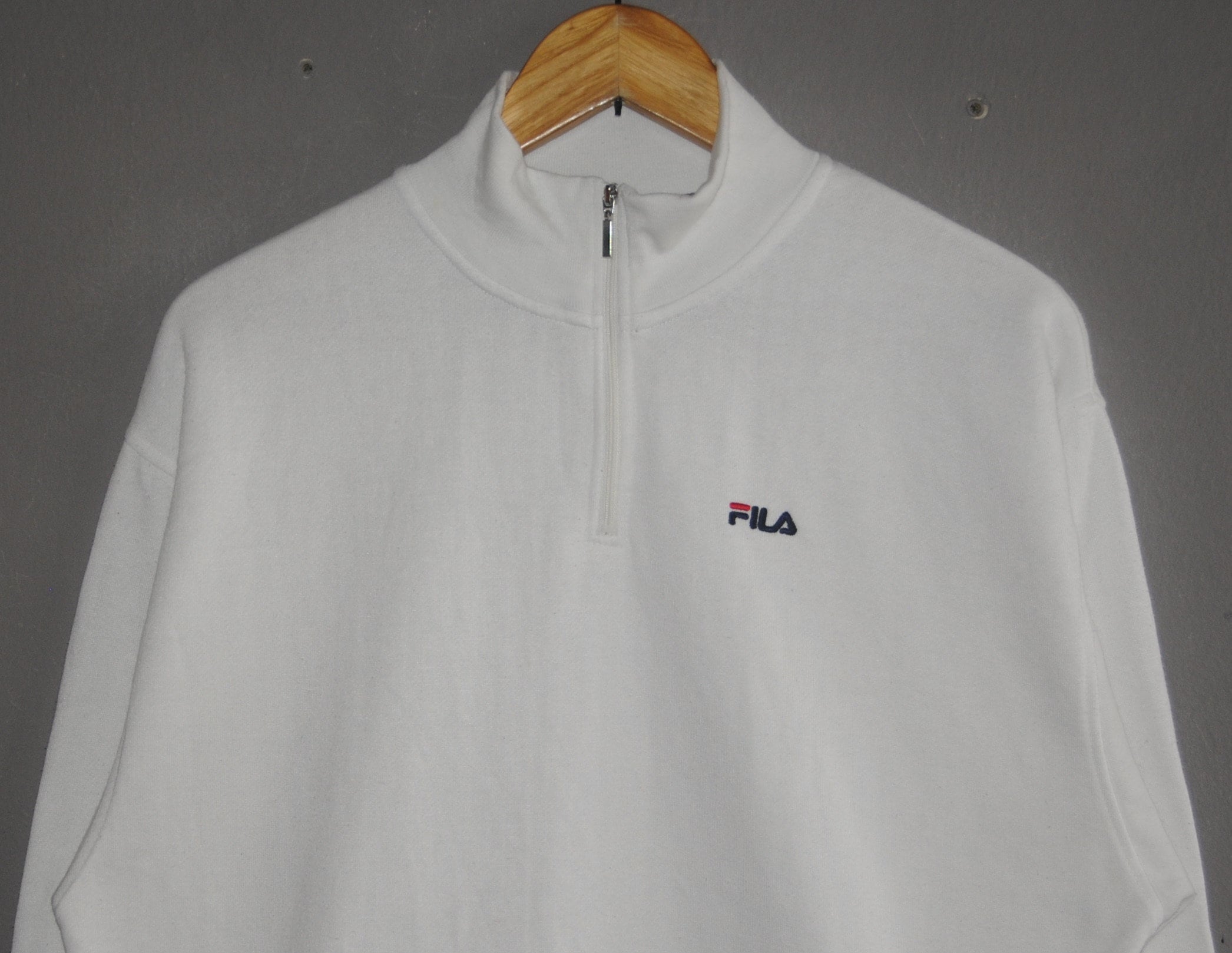 Vintage FILA classic from 1990s white sweatshirt size Large / | Etsy