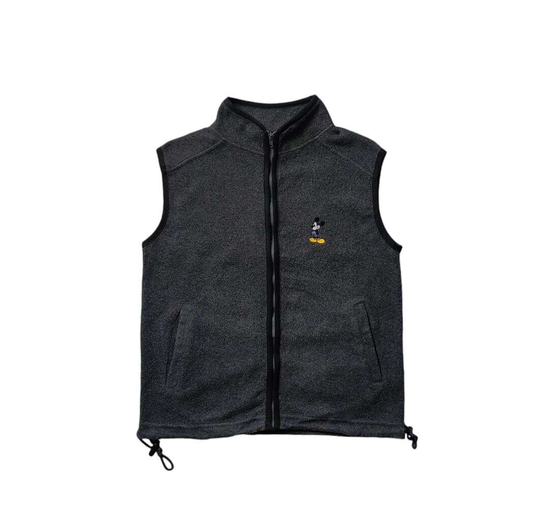 Vintage Mickey Mouse 1990s Fleece Vest Sweater Size Small / Rare 90s ...