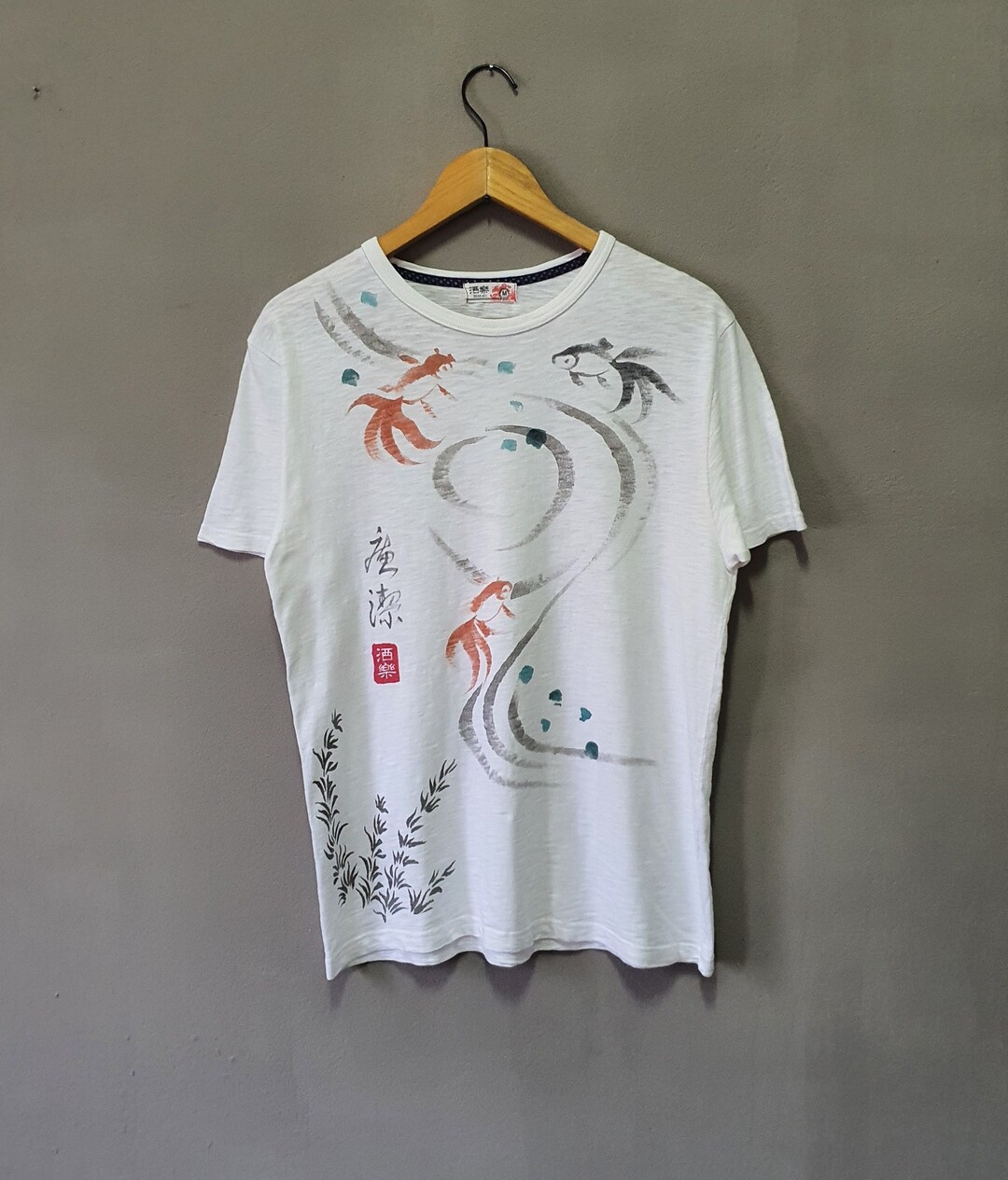 Vintage Sharaku Oriental Style Japanese Abstract T Shirt Size Medium ...