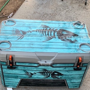 Custom Cooler Vinyl Wrap Skin Decal Fits YETI Roadie 24 cooler Not Included Personalized Gift ...