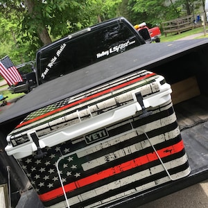 Custom Cooler Vinyl Wrap Skin Decal Fits YETI Roadie 24 cooler Not Included Personalized Gift ...