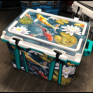 Custom Cooler Vinyl Wrap Skin Decal Fits YETI Roadie 24 cooler Not Included Personalized Gift ...