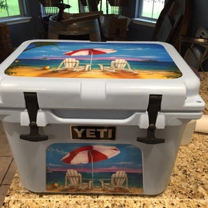 Custom Cooler Vinyl Wrap Skin Decal Fits YETI Roadie 24 cooler Not Included Personalized Gift ...