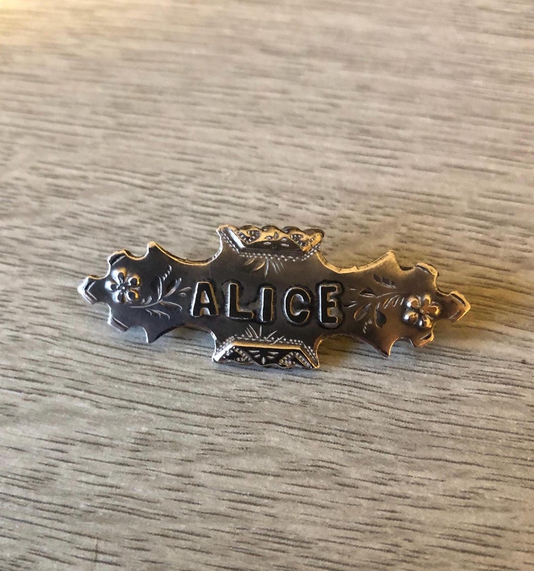 Edwardian Silver Alice Name Brooch Hallmarked Chester - Etsy