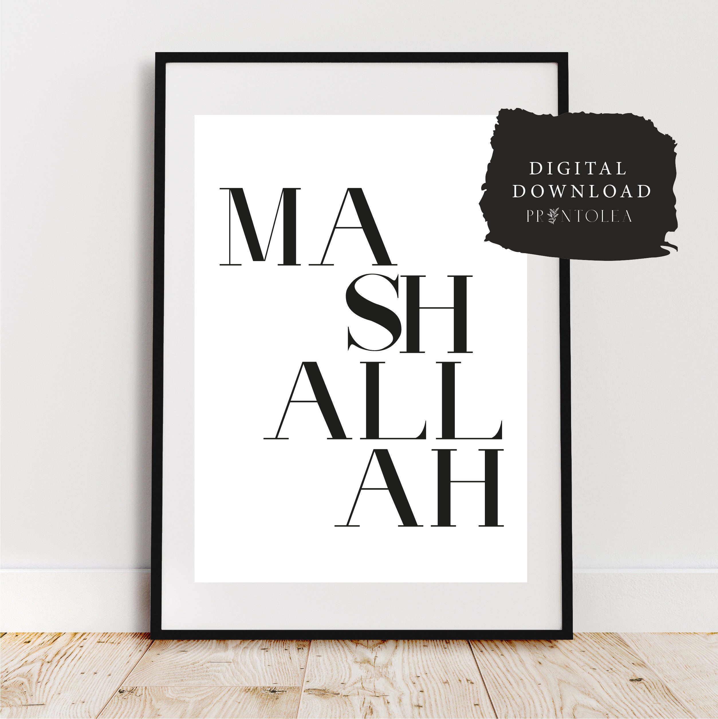 MASHALLAH POSTER DIGITAL - Etsy