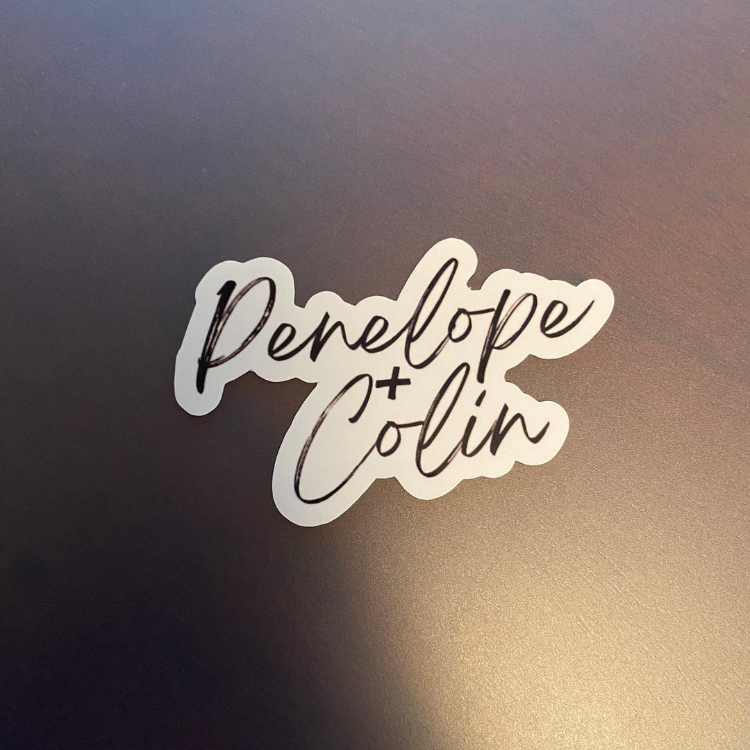 Bridgerton Inspired Water Bottle and Laptop Sticker "penelope & Colin ...
