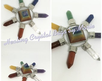 Chakra 7 Point Energy Generator With Crystal Quartz Pyramid - Etsy