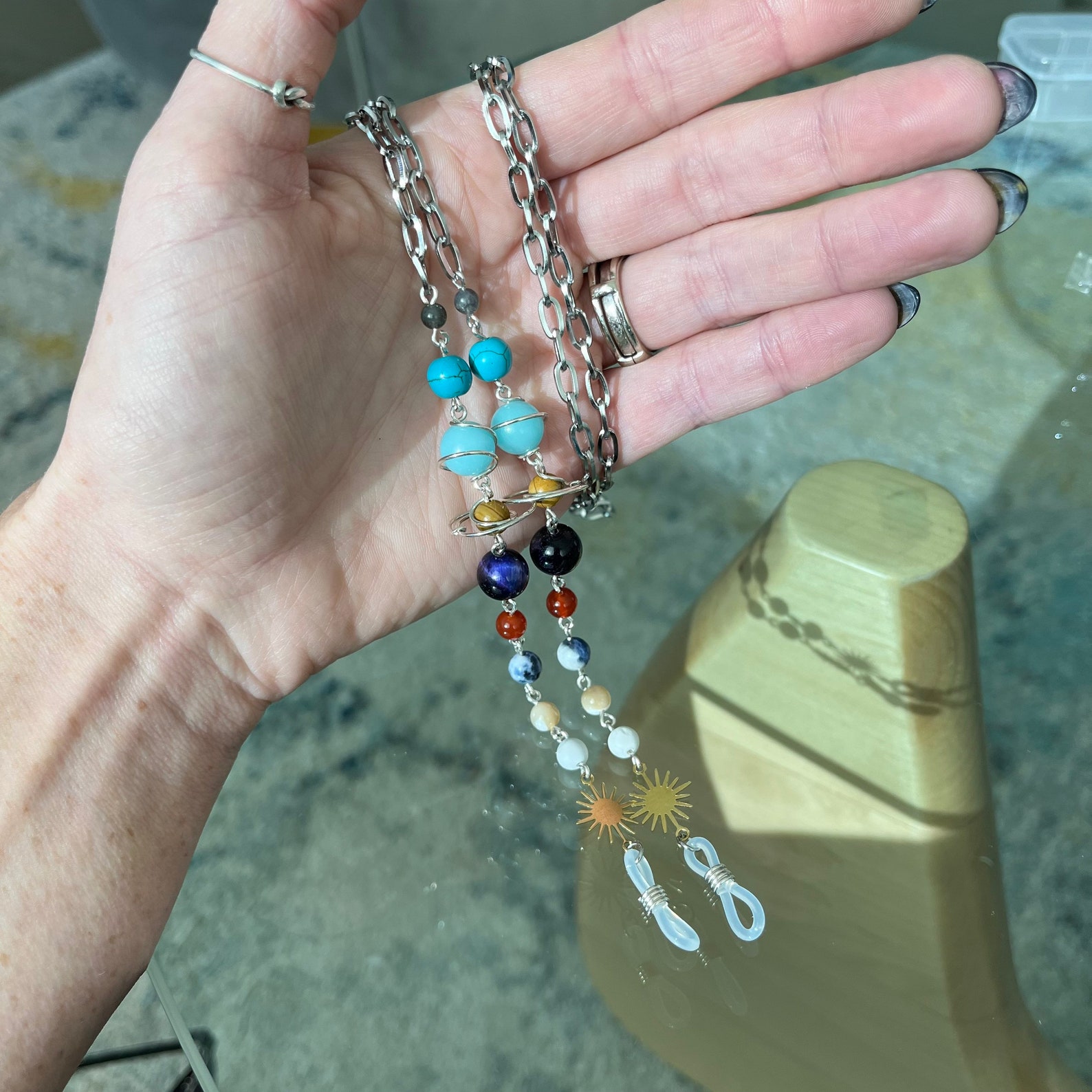 Solar System Eyeglasses and Sunglasses Chain Mask Chain - Etsy