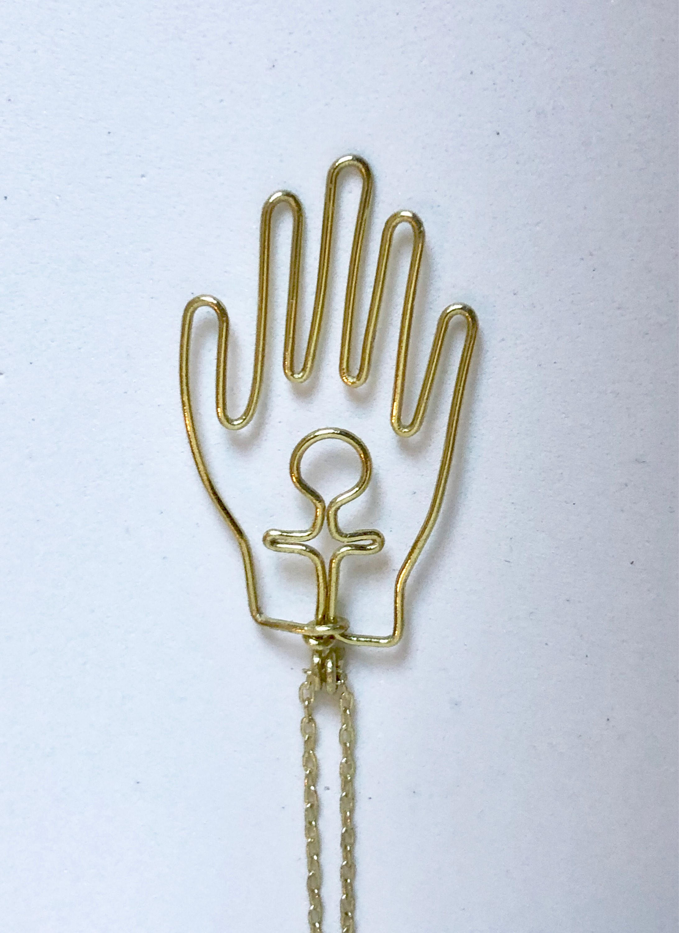 Venus hand palmistry necklace in brass sterling or copper | Etsy