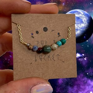 Crystal Solar System Necklace: Brass, Gold Fill, or Sterling Silver - Etsy