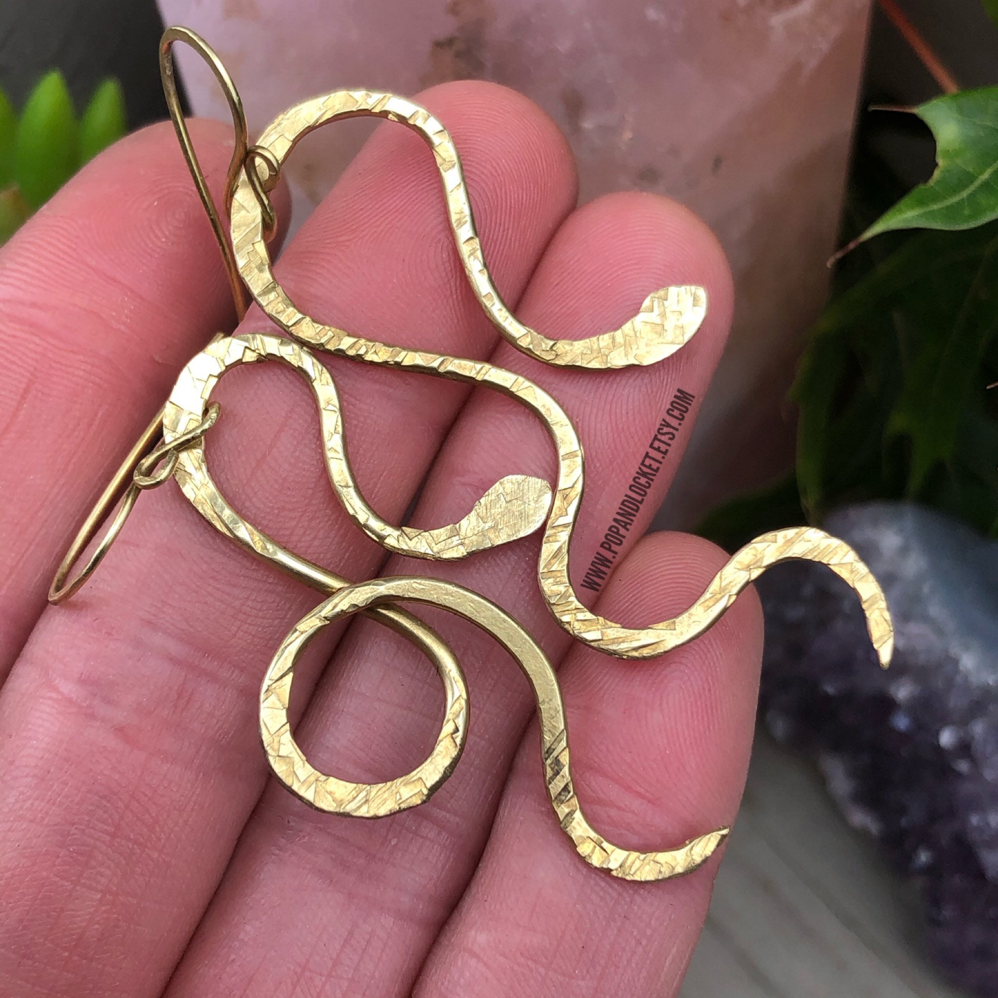 Asymmetrical Snake Statement Earrings Serpent Earrings in - Etsy