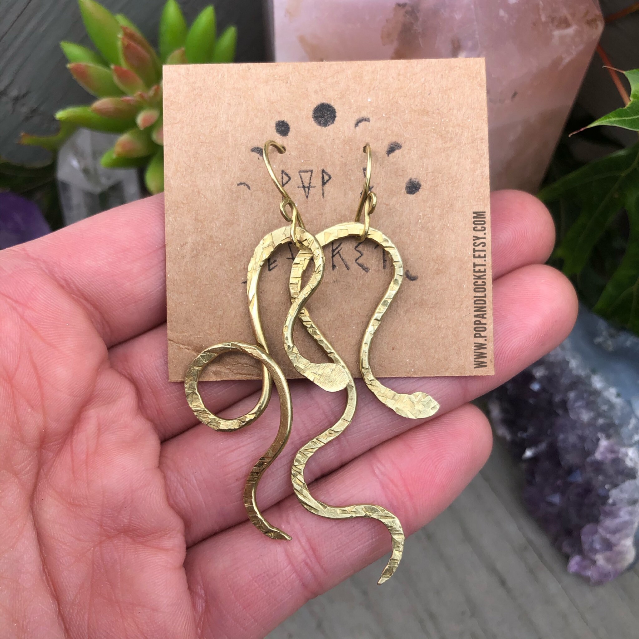 Asymmetrical Snake Statement Earrings Serpent Earrings in - Etsy