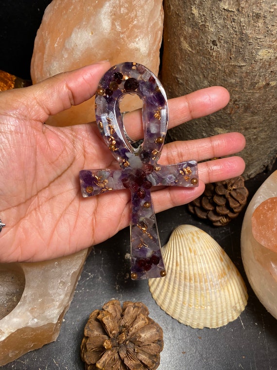 Oya Ankh Amethyst Garnet selenite Copper - Etsy