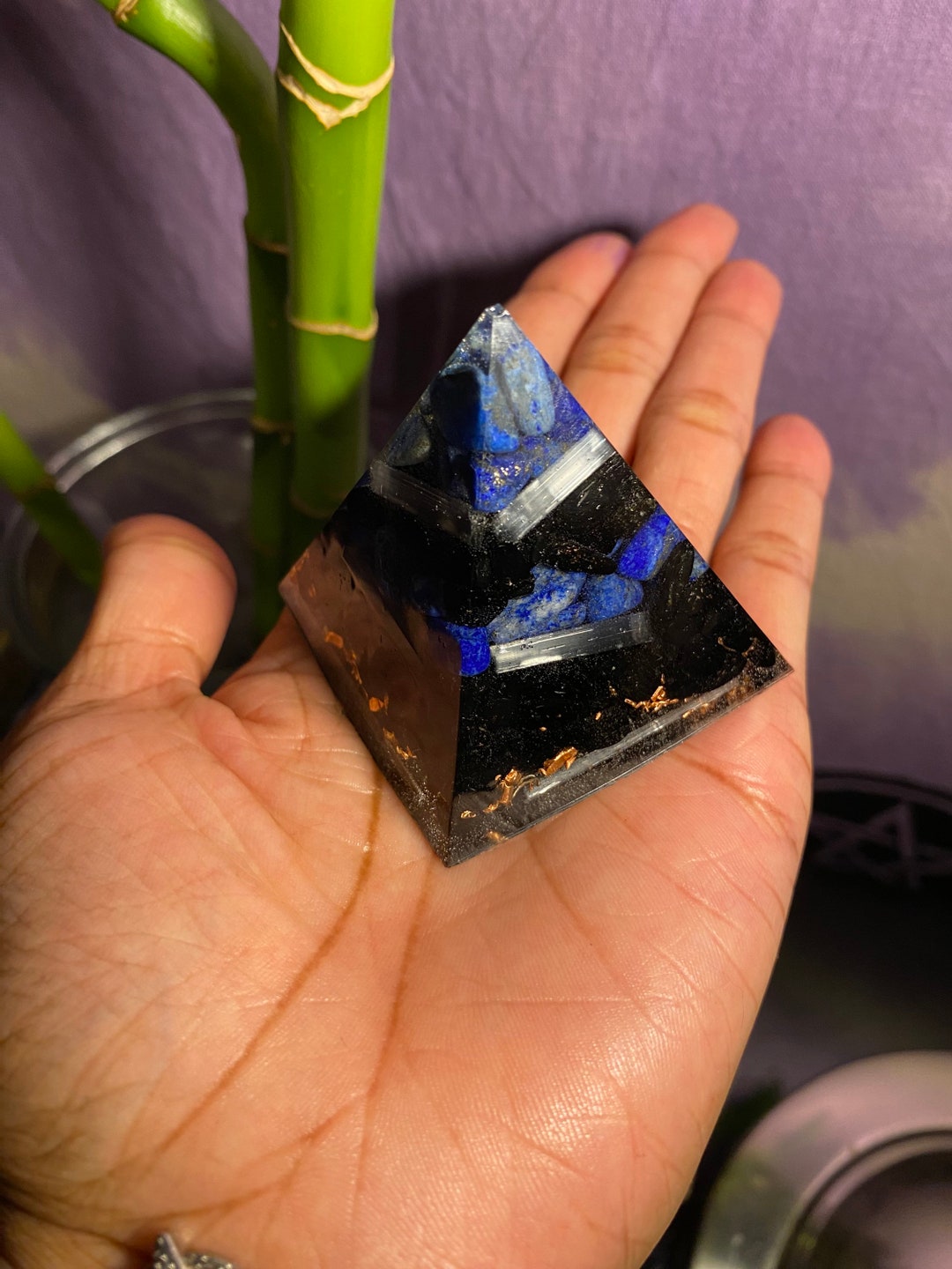 Self Expression and Inner Truth Pyramid - Lapis Lazuli ~ Black ...