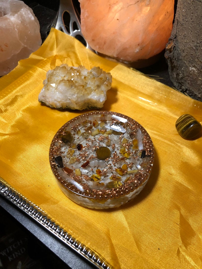 Obatala Altar Plate Tiger Eye Howlite Selenite Amber - Etsy