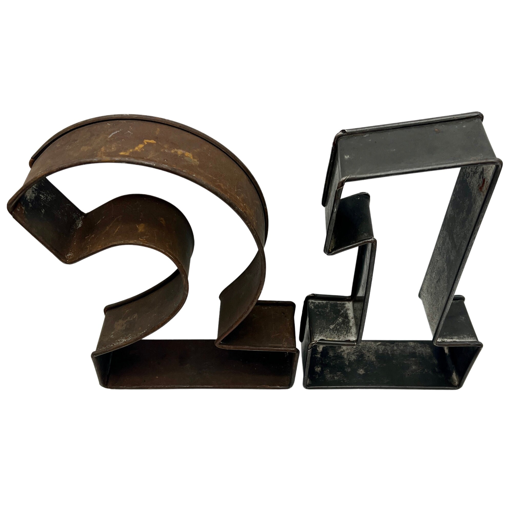 Large Vintage Number Cake Sponge Tins - 1 & 2 - 21 - Cake Moulds ...