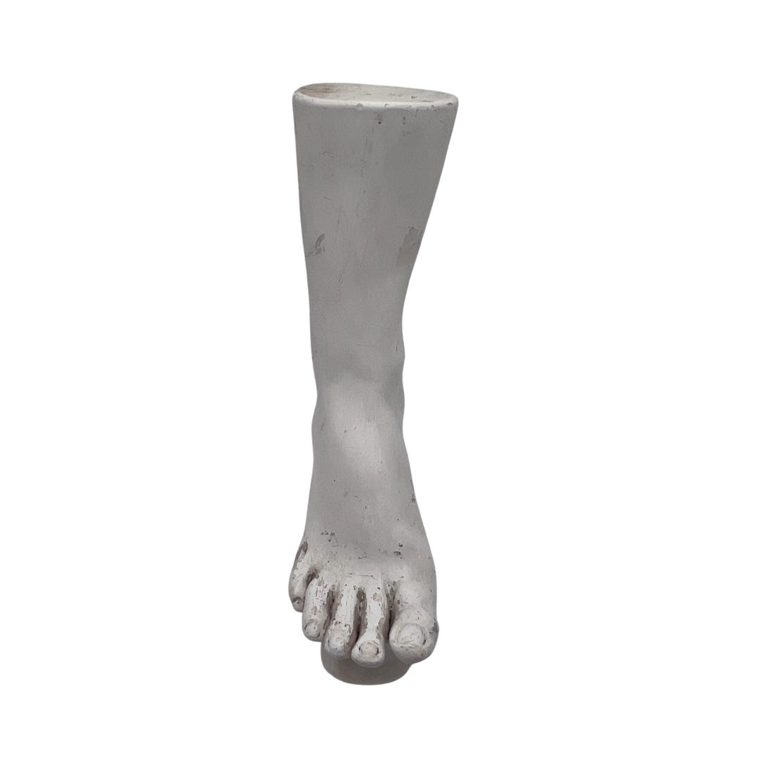 Vintage Plaster Cast of Right Foot - Art Decor - Home Decor - Etsy