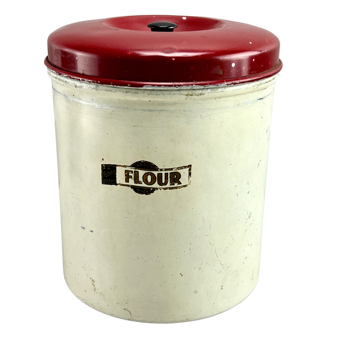 Vintage Flour Tin - Kitchen Storage - Storage Tin - Kitchenalia - Etsy