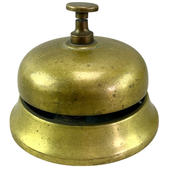 Antique Brass Counter Bell Shop Bell Hotel Reception - Etsy