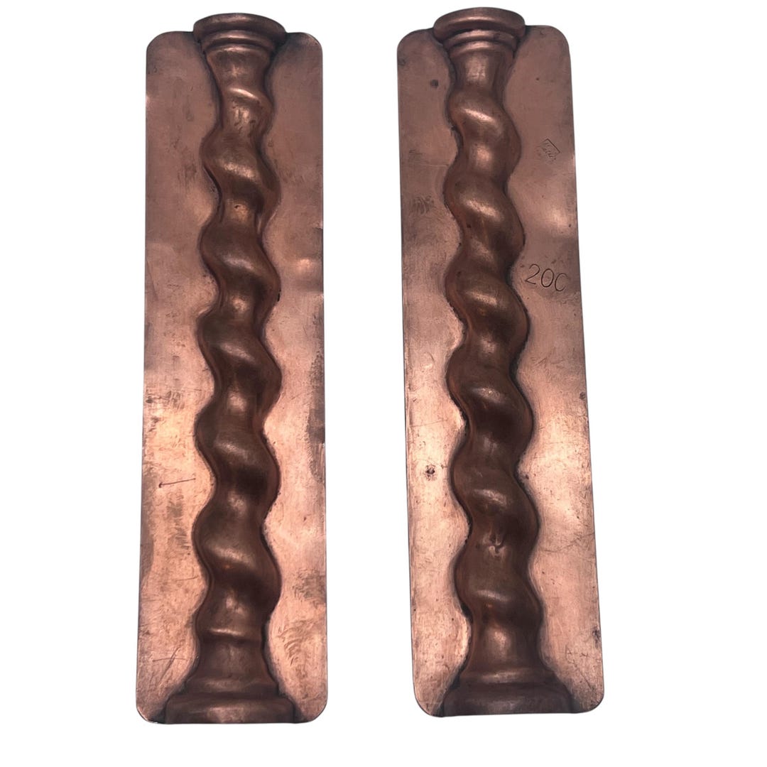 Vintage French Copper Matfer Chocolate Column Moulds - Patisserie ...