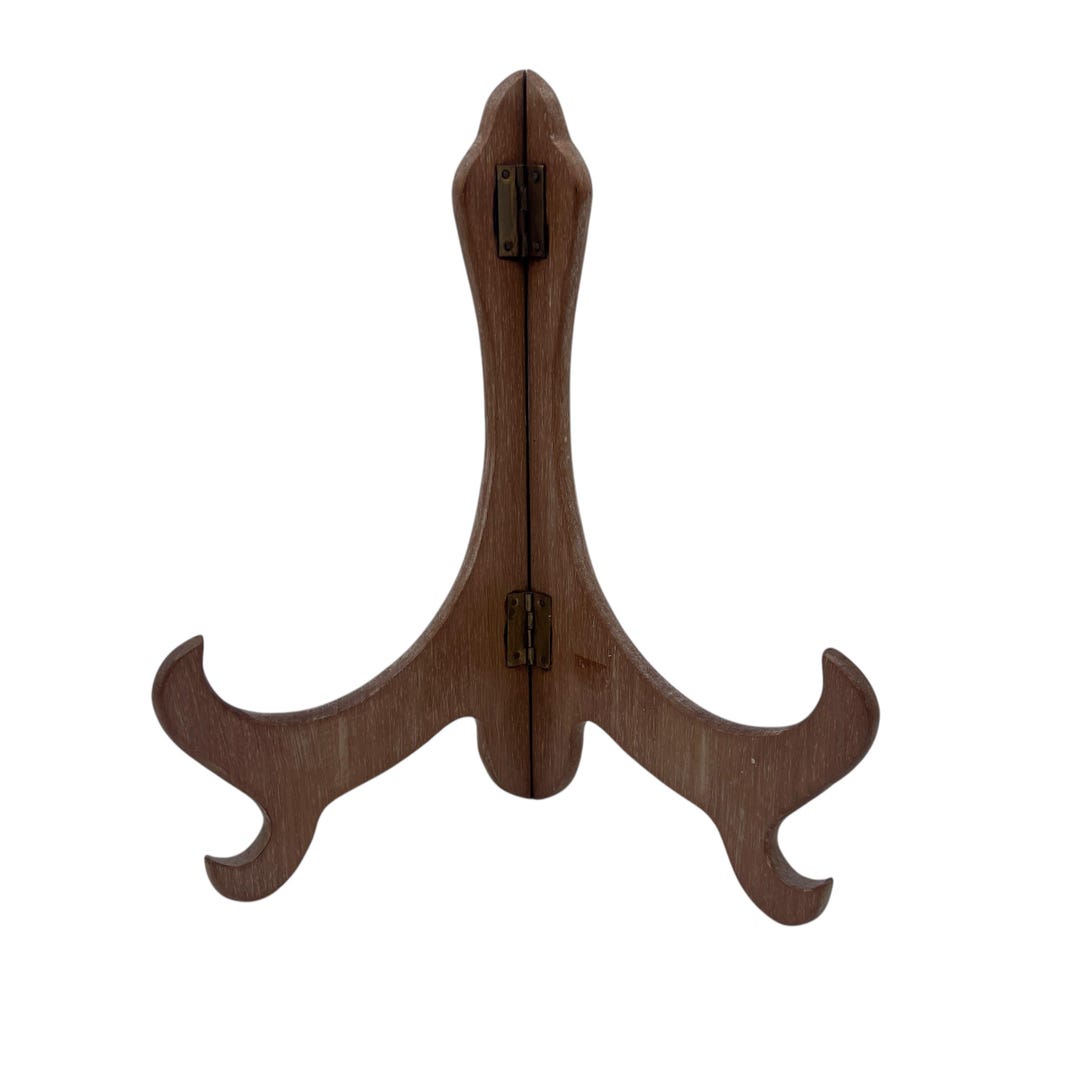 Vintage Wooden Plate Display Stand - Plate Display Holder - Home Decor ...