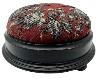 Antique Large Heavy Victorian Beadwork Footstool Home Decor - Etsy
