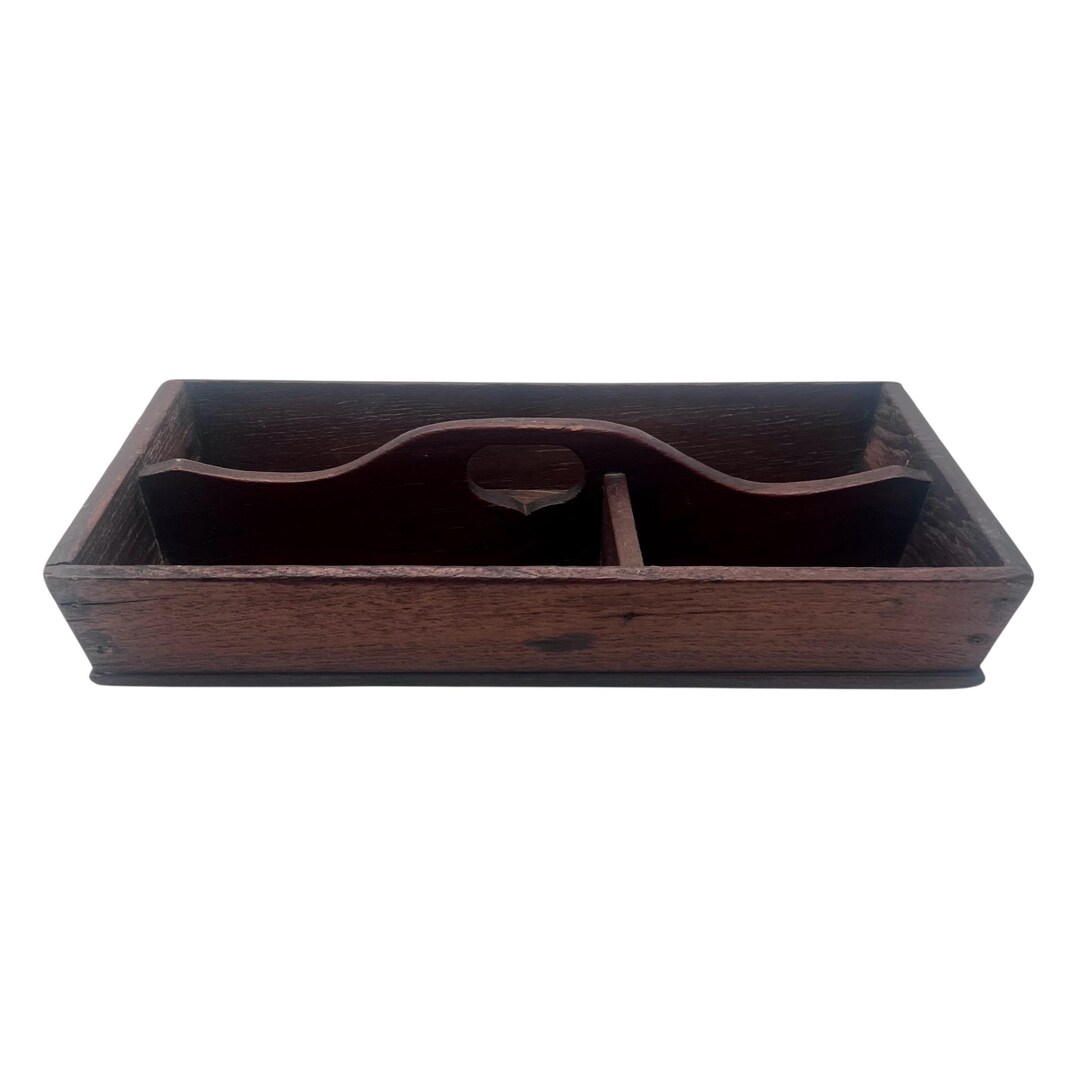 Antique Edwardian Oak Cutlery Box - Knife Box - Kitchenalia - Etsy
