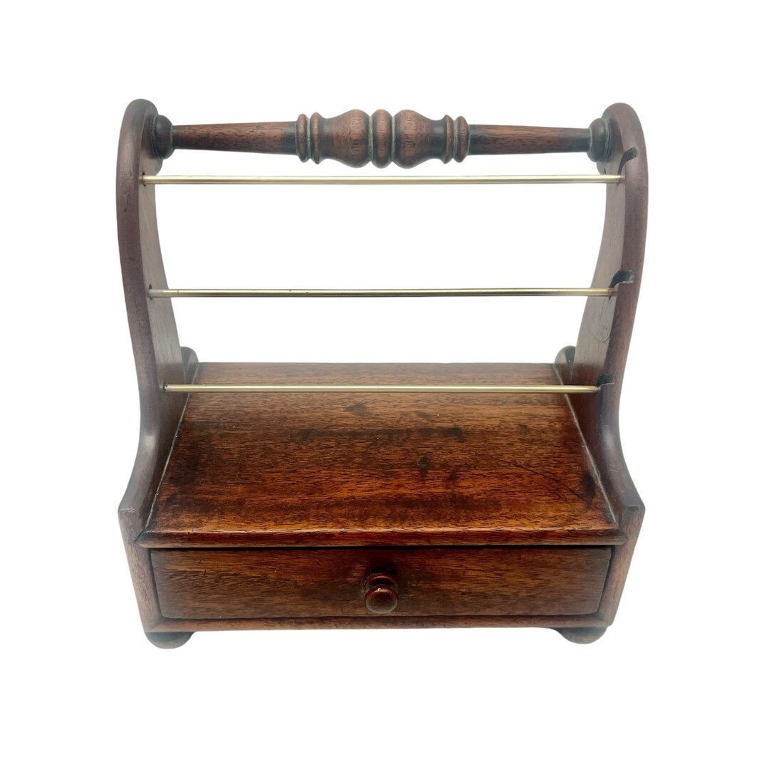 Antique Mahogany Letter Rack With Drawer - Study Decor - Home Decor ...