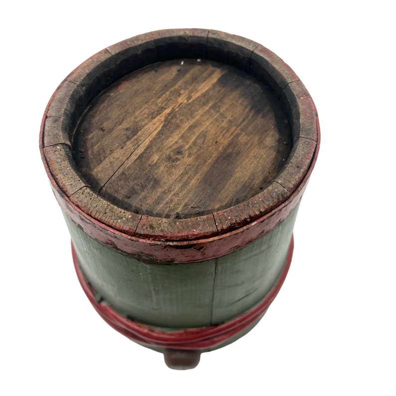 Antique Painted Bentwood Tin Lined Planter With Handles - Flower Pot ...