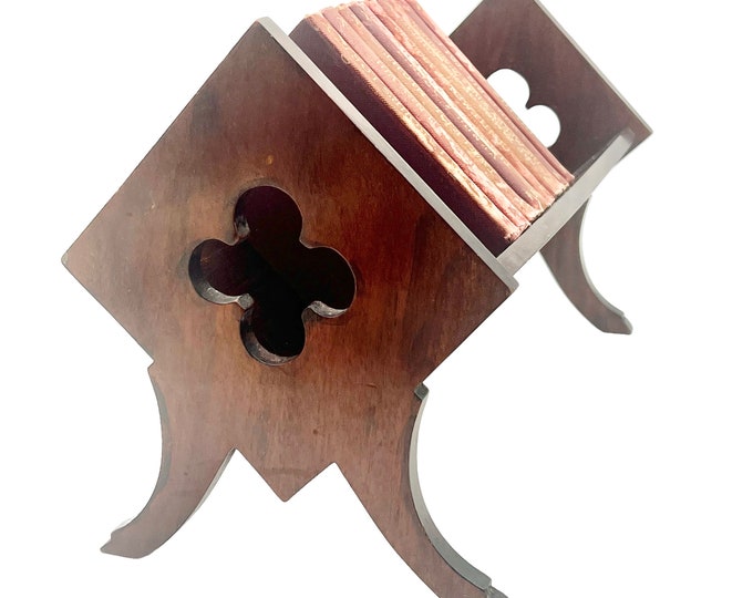 Antique Victorian Mahogany Book Rack - Book Stand - Book Rest ...