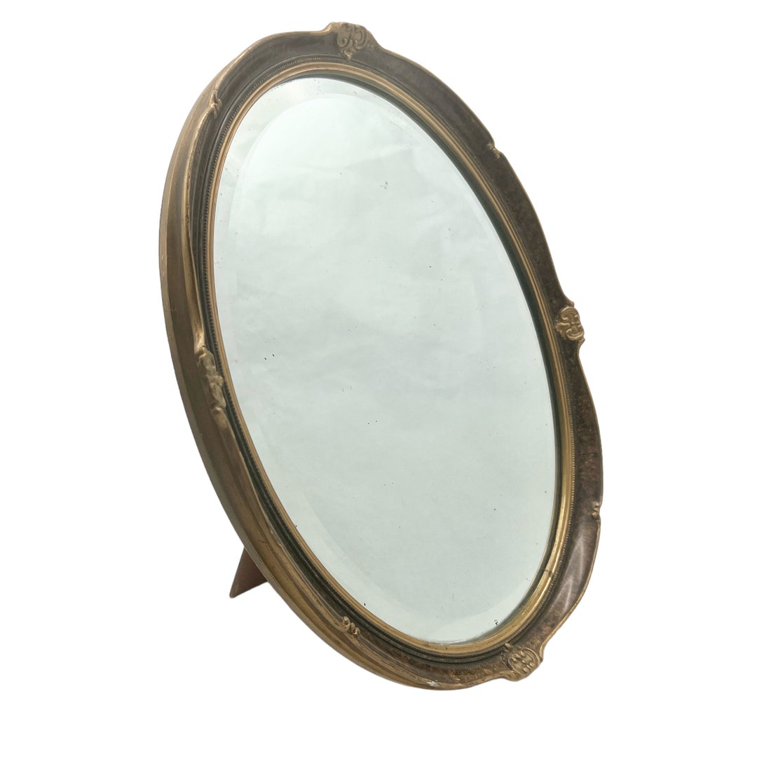 Vintage Large Bevelled Gilt Edged Table Mirror - Dressing Table ...