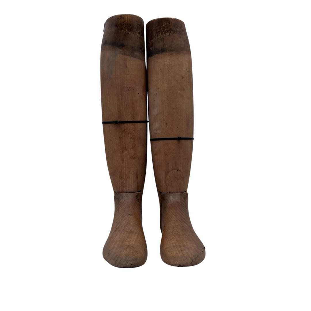 Antique Heavy Pair of Boot Trees With Brass Pull Rings - Henry Maxwell ...