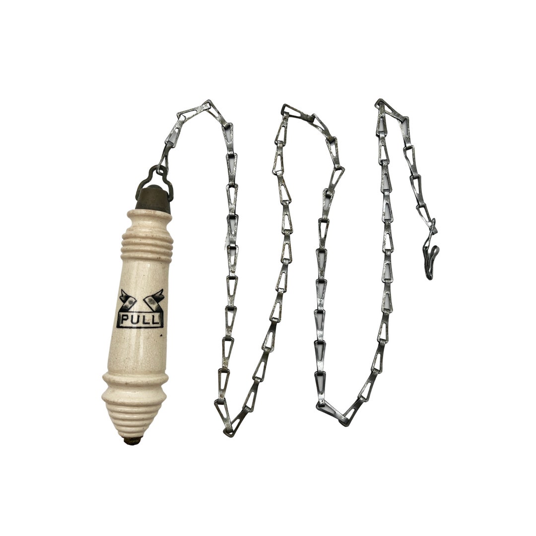 Antique Edwardian Porcelain Toilet Pull and Chain Lavatory Bathroom ...