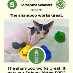Hairless Pet Shampoo & Conditioner Set | Natural Sphynx Cat Shampoo ...