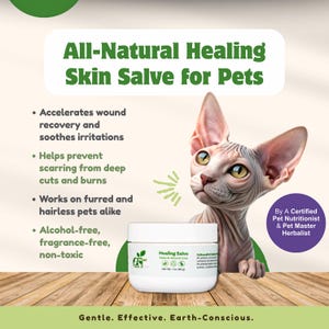 Natural Pet Healing Salve - Organic Skin Balm for Dogs & Cats | Wound ...