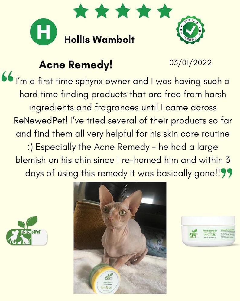 Pet Acne Remedy for Cats & Dogs | Natural Blackhead Treatment ...
