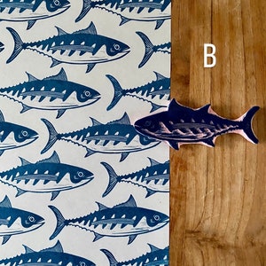 Rubber Stamp Fish | Hand Carved Stamp | Mounted or Unmounted | Stamping ...